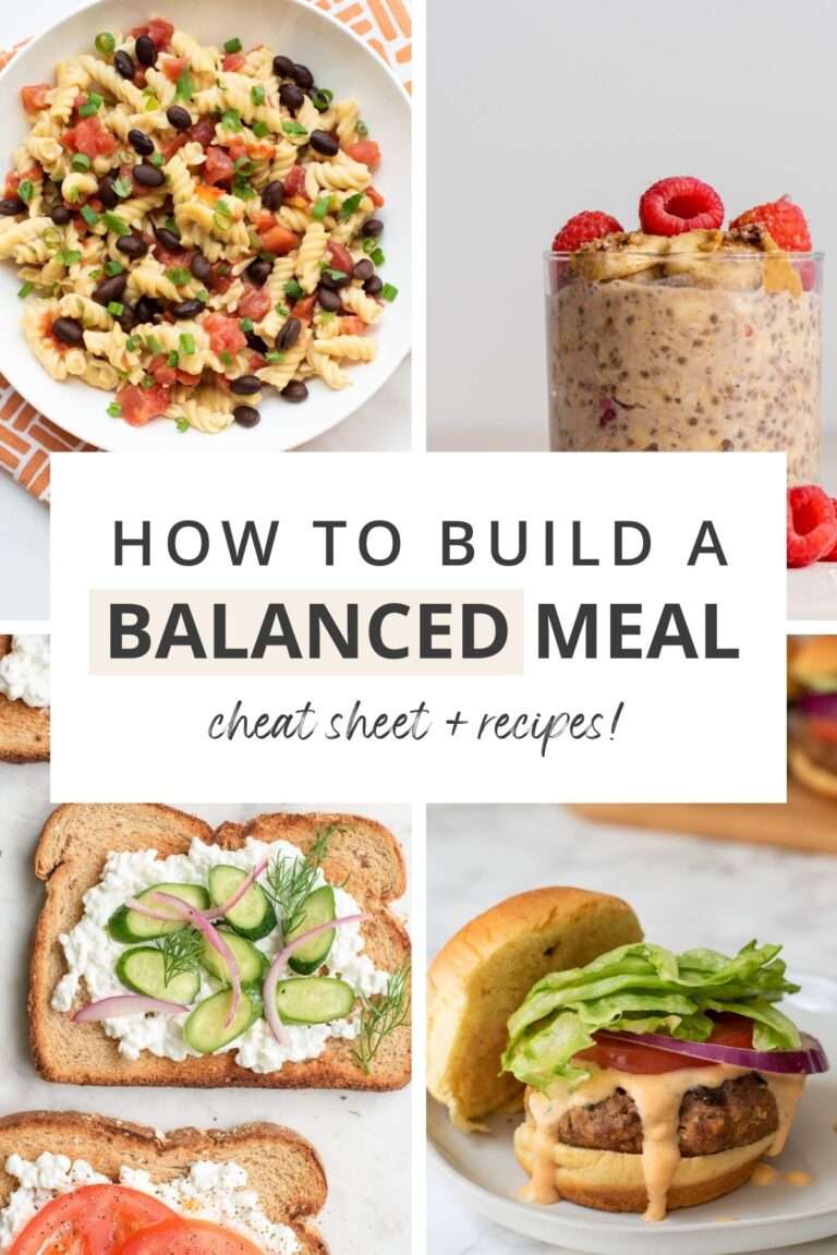 How To Build A Balanced Meal (cheat sheet + recipes!)